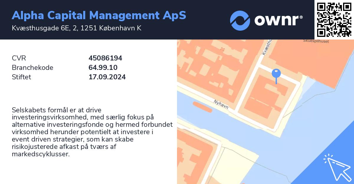 Alpha Capital Management ApS - Se overskud, ejere, tidslinje og ...