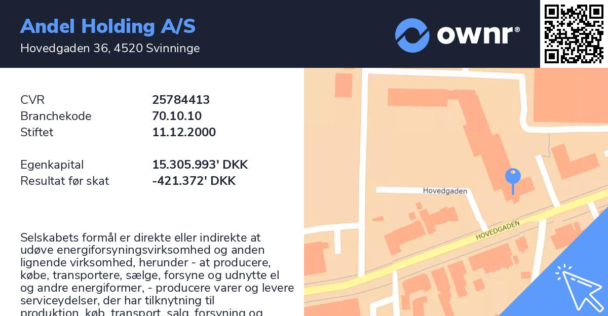 Andel Holding A/S - Se overskud, ejere, tidslinje og regnskaber - ownr®