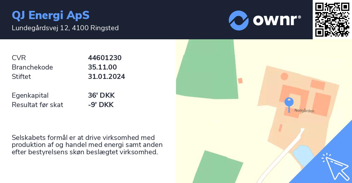 QJ Energi ApS - Se overskud, ejere, tidslinje og regnskaber - ownr®
