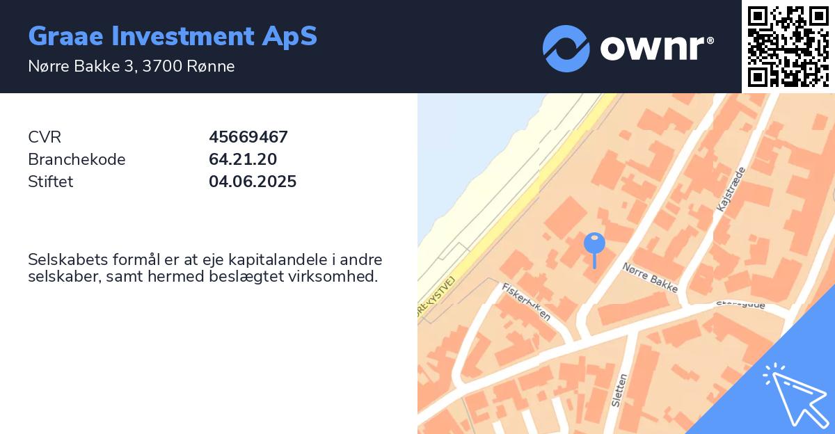 Graae Investment ApS - Se overskud, ejere, tidslinje og regnskaber - ownr®