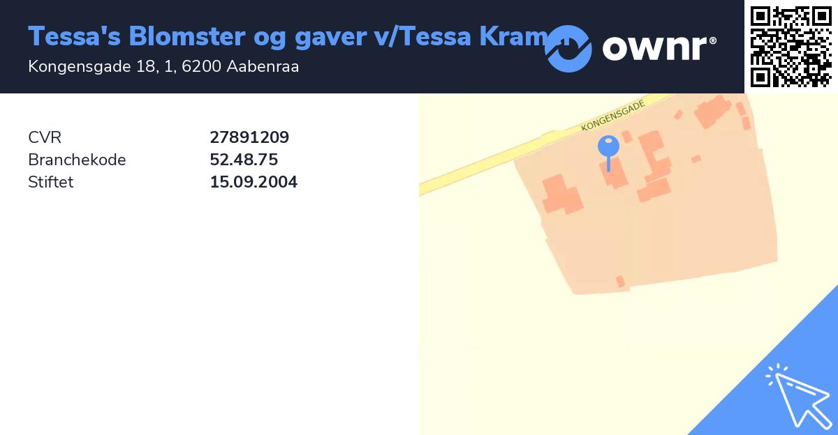 Tessa's Blomster og gaver v/Tessa Kramer - Se overskud, ejere ...