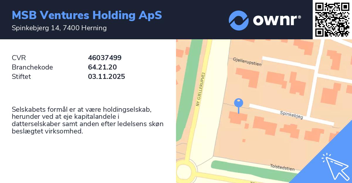 MSB Ventures Holding ApS - Se overskud, ejere, tidslinje og regnskaber ...