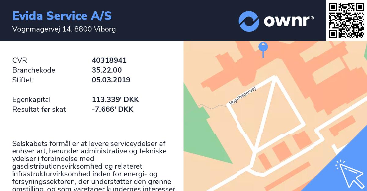 Evida Service A/S - Se overskud, ejere, tidslinje og regnskaber - ownr®