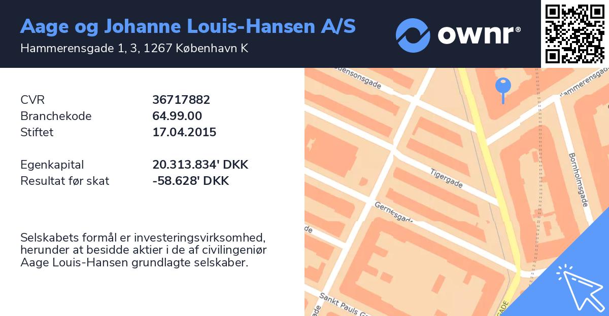 Aage og Johanne Louis-Hansen A/S - Se overskud, ejere, tidslinje og ...