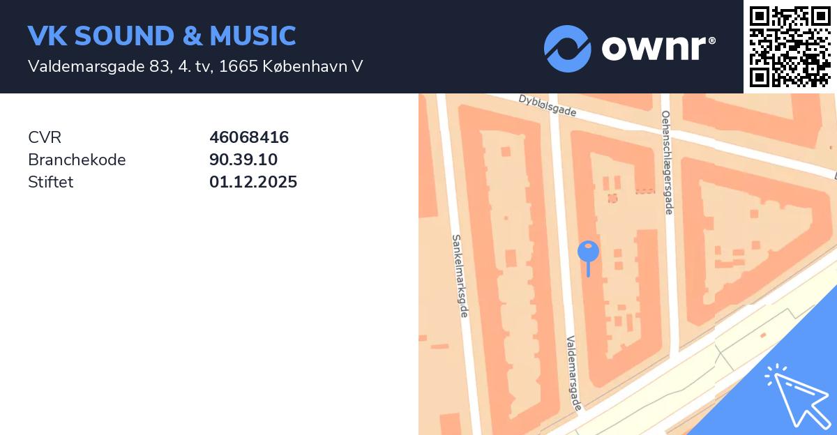 VK SOUND & MUSIC - Se overskud, ejere, tidslinje og regnskaber - ownr®