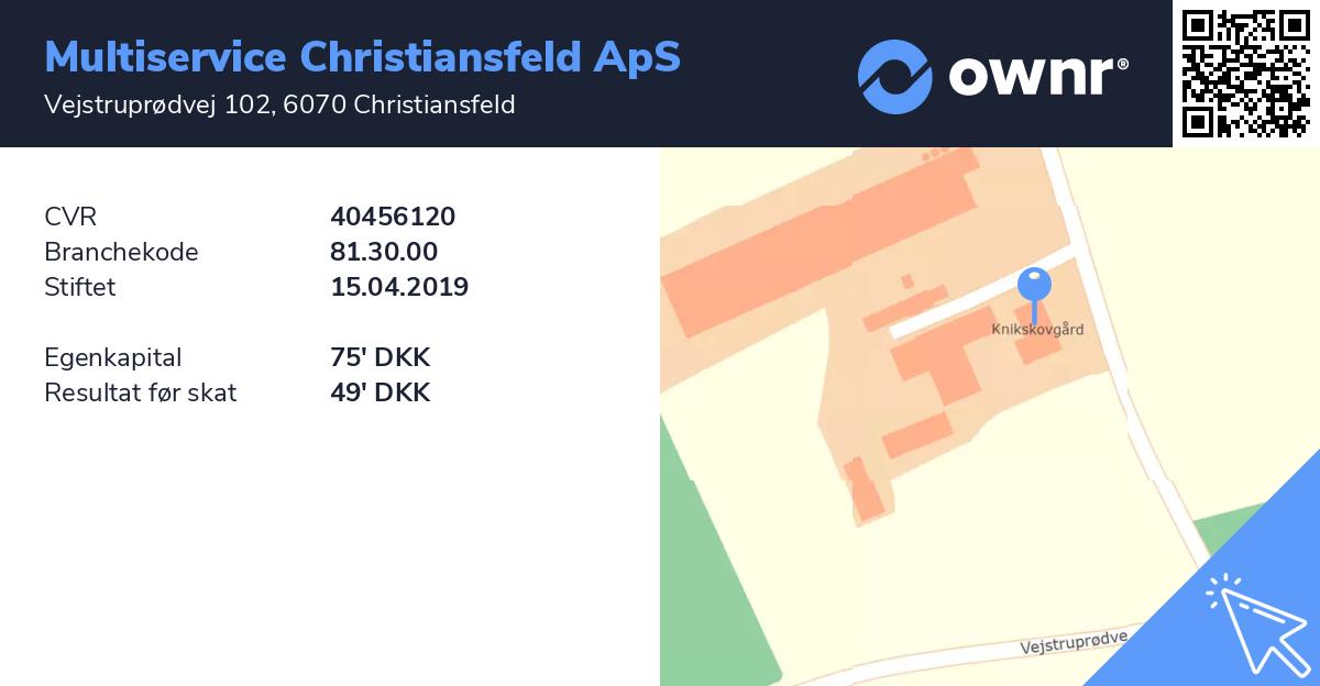 Multiservice Christiansfeld ApS - Se overskud, ejere, tidslinje og regnskaber - ownr®