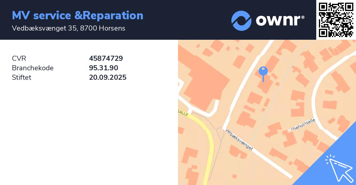 MV service &Reparation - Se overskud, ejere, tidslinje og regnskaber ...