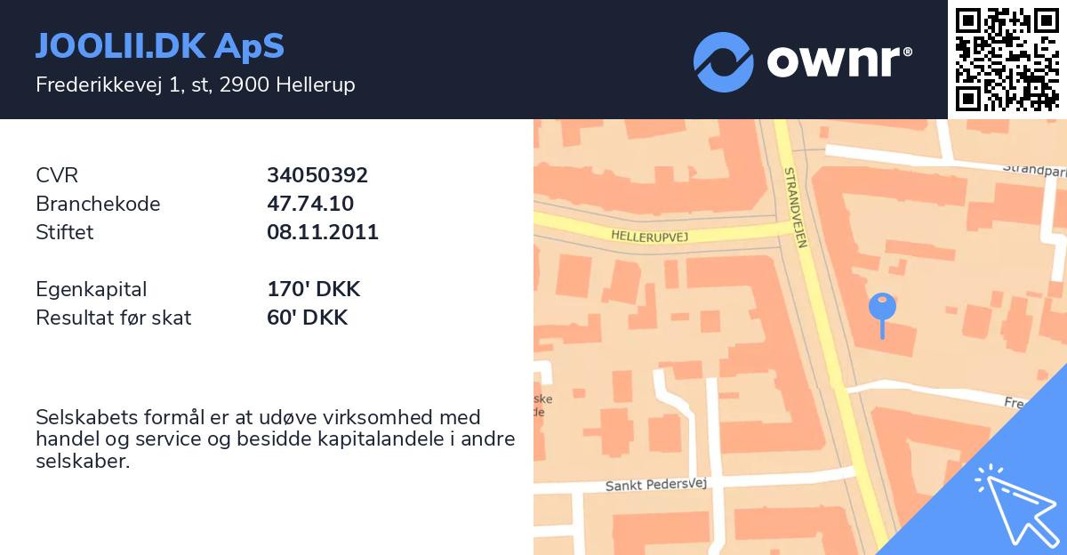 JOOLII.DK ApS - Se overskud, ejere, tidslinje og regnskaber - ownr®