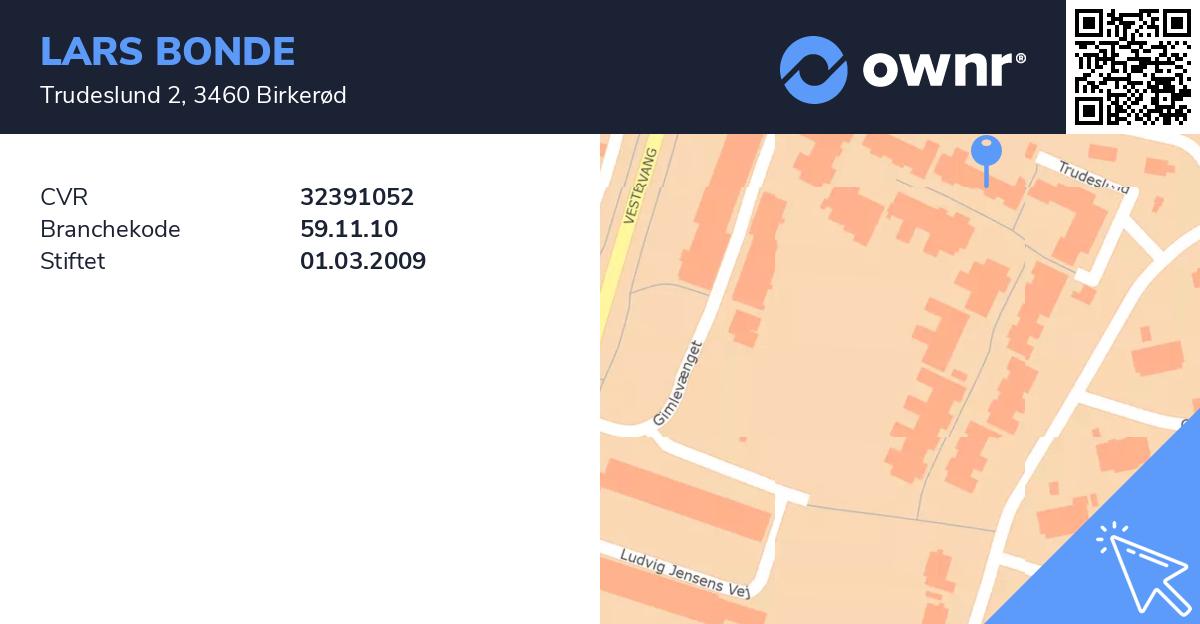 LARS BONDE - Se overskud, ejere, tidslinje og regnskaber - ownr®