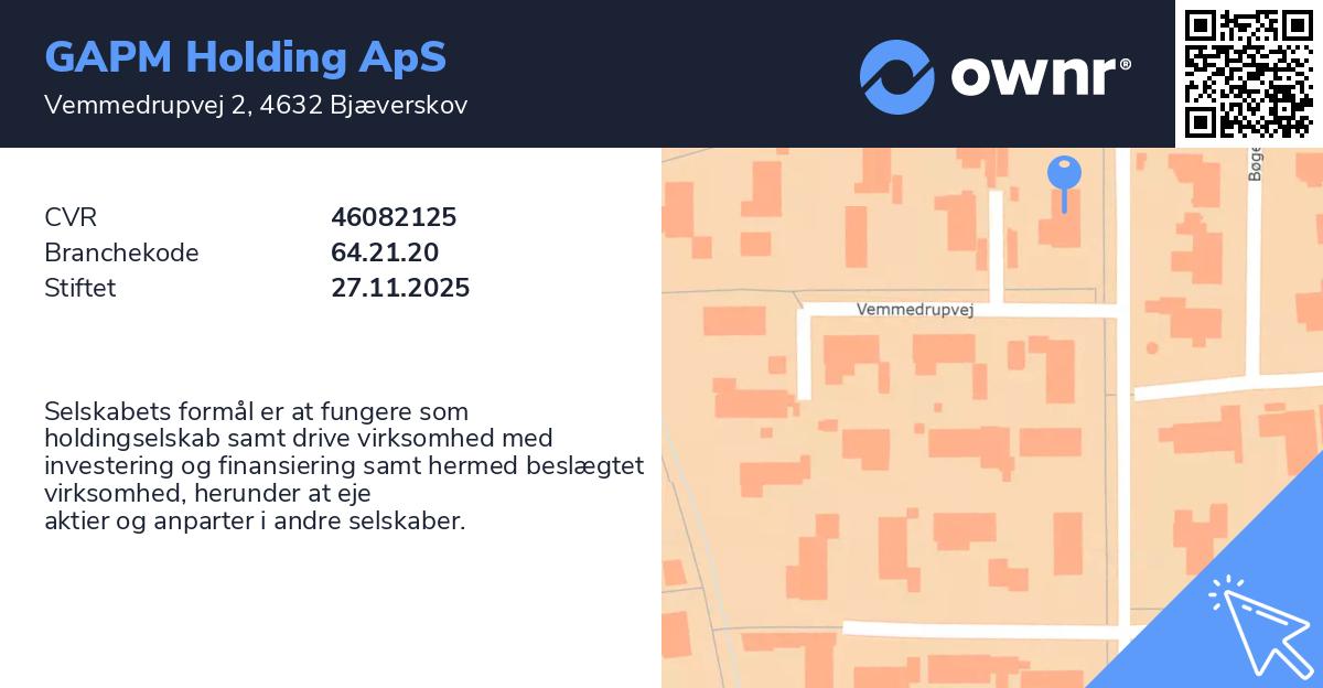 GAPM Holding ApS - Se overskud, ejere, tidslinje og regnskaber - ownr®