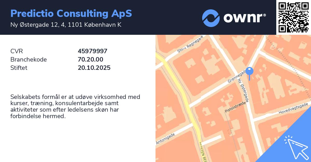 Predictio Consulting ApS - Se overskud, ejere, tidslinje og regnskaber ...