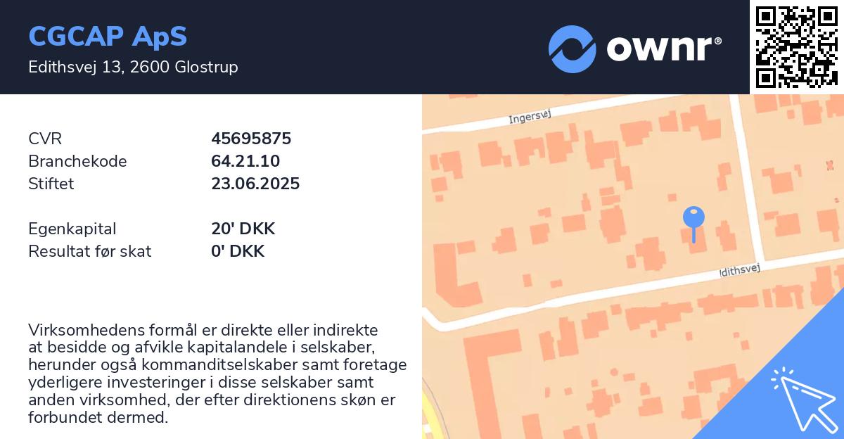 CGCAP ApS - Se overskud, ejere, tidslinje og regnskaber - ownr®