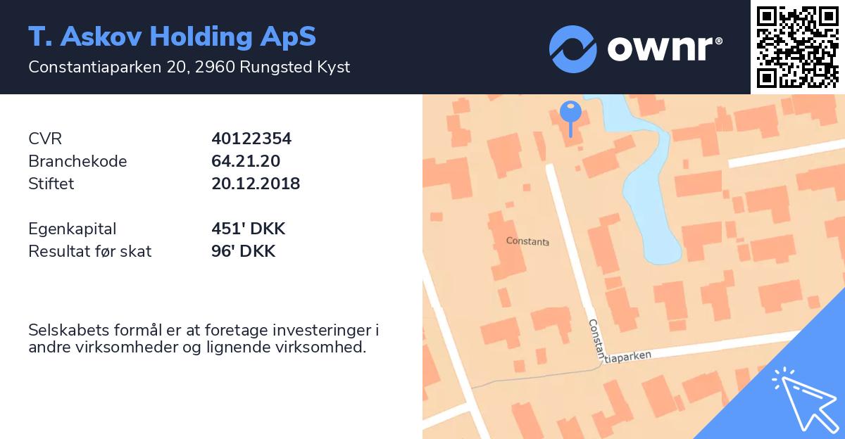 T. Askov Holding ApS - Se overskud, ejere, tidslinje og regnskaber - ownr®