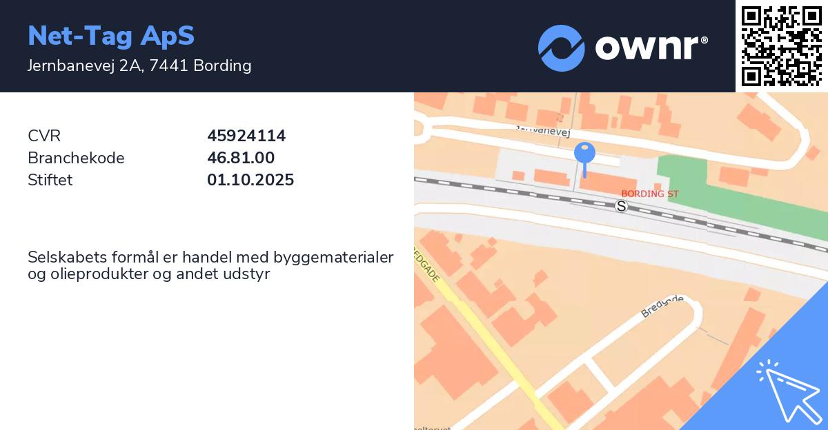 Net-Tag ApS - Se overskud, ejere, tidslinje og regnskaber - ownr®
