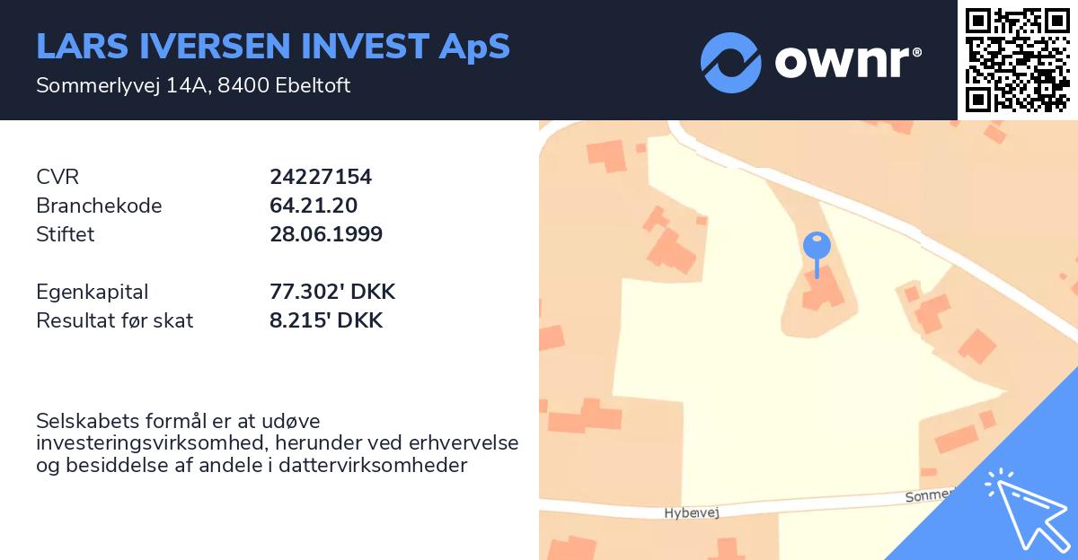 LARS IVERSEN INVEST ApS - Se overskud, ejere, tidslinje og regnskaber ...
