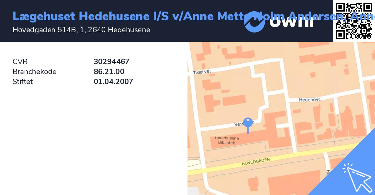 Lægehuset Hedehusene I/S v/Anne Mette Holm Andersen, Anne-Mette ...