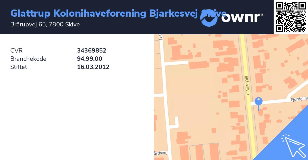 Glattrup Kolonihaveforening Bjarkesvej Skive - Se overskud, ejere ...