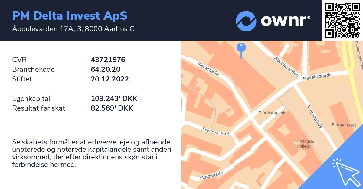 PM Delta Invest ApS - Se overskud, ejere, tidslinje og regnskaber - ownr®