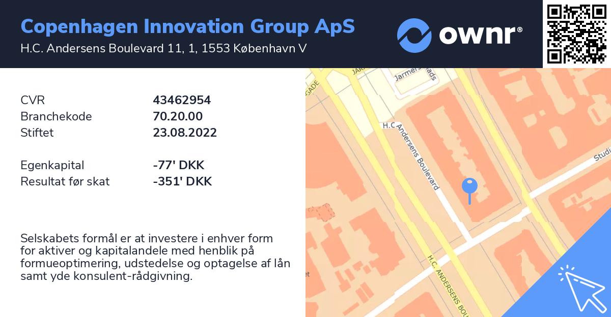 Copenhagen Innovation Group ApS - Se overskud, ejere, tidslinje og regnskaber - ownr®