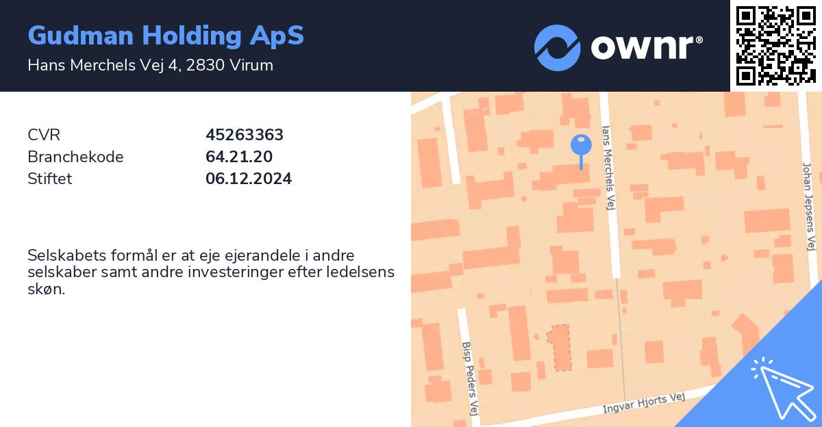 Gudman Holding ApS - Se overskud, ejere, tidslinje og regnskaber - ownr®