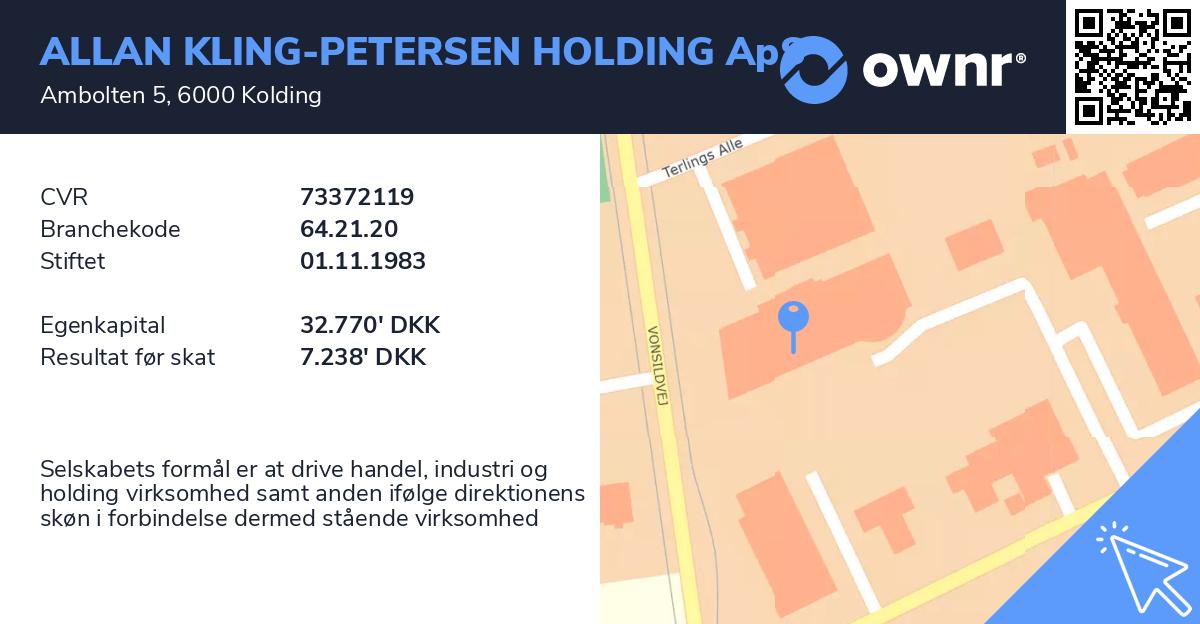 ALLAN KLING-PETERSEN HOLDING ApS - Se overskud, ejere, tidslinje og ...