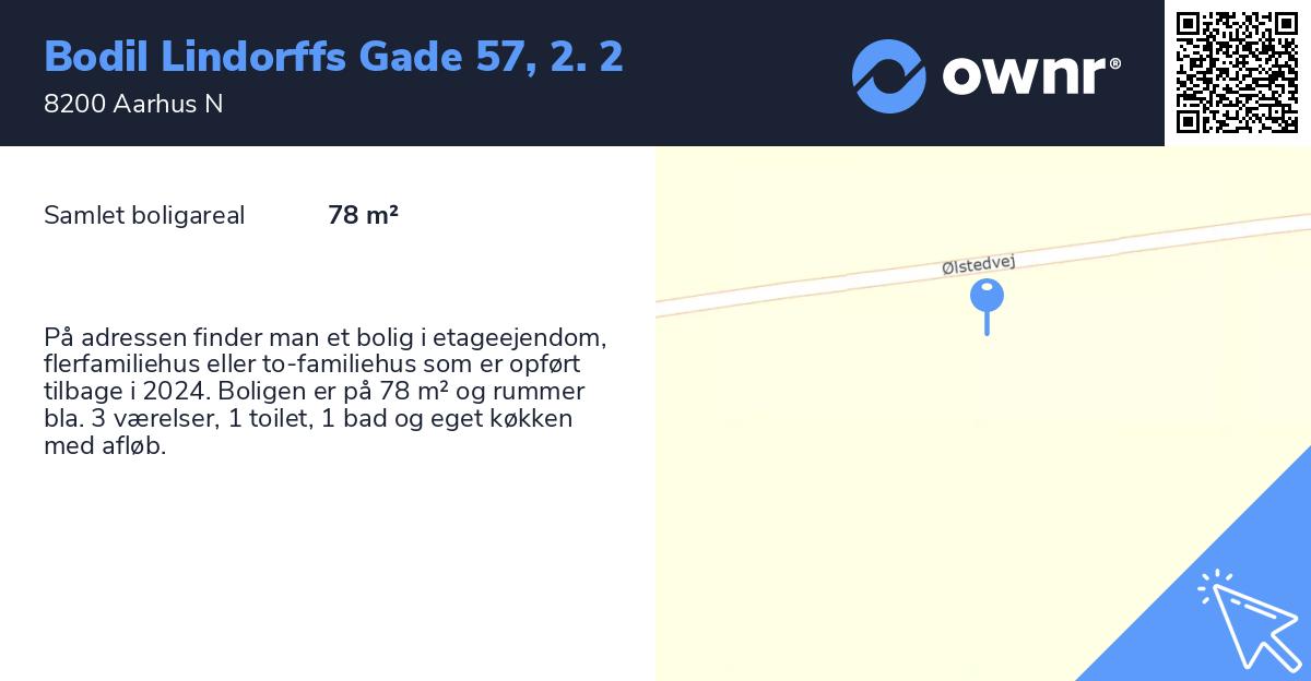 Se ejendommen på Bodil Lindorffs Gade 57, 2. 2, 8200 Aarhus N - ownr®