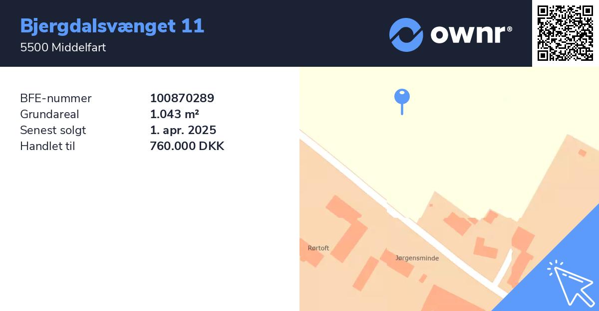 Se ejendommen på Bjergdalsvænget 11, 5500 Middelfart - ownr®