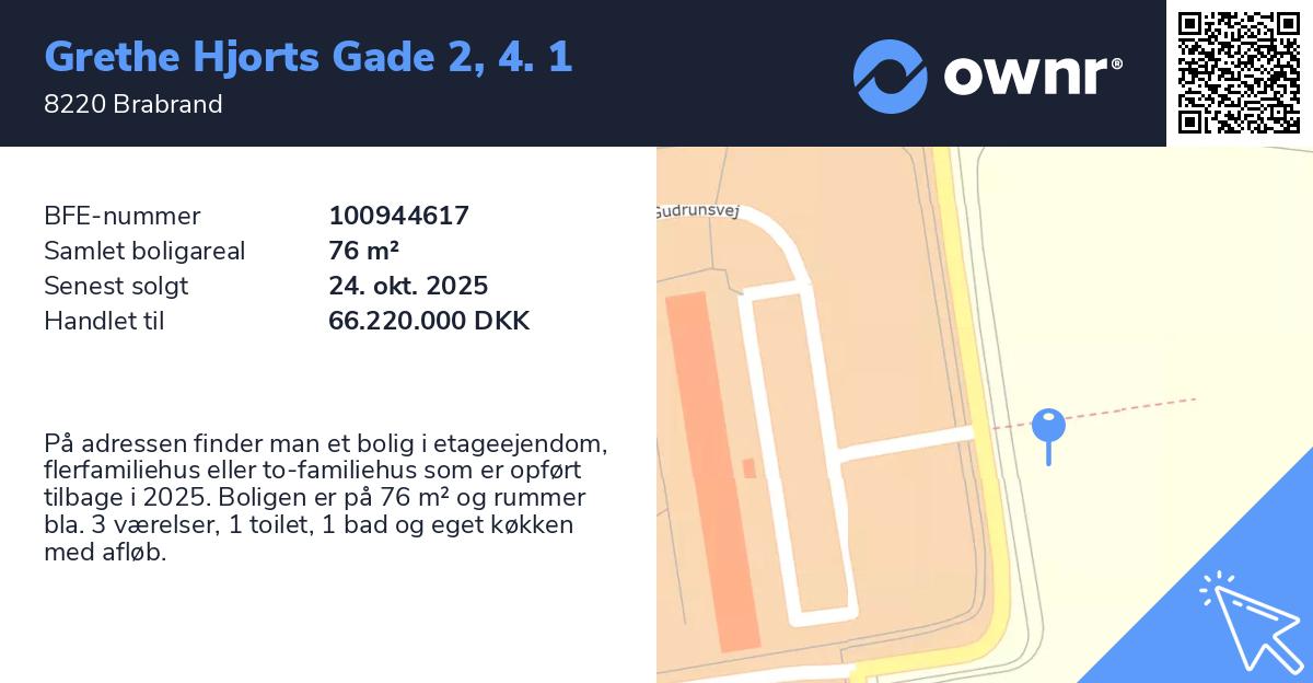 Se ejendommen på Grethe Hjorts Gade 2, 4. 1, 8220 Brabrand - ownr®