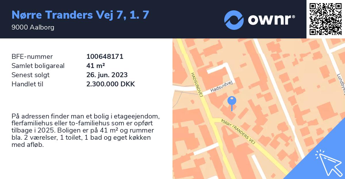 Se ejendommen på Nørre Tranders Vej 7, 1. 7, 9000 Aalborg - ownr®
