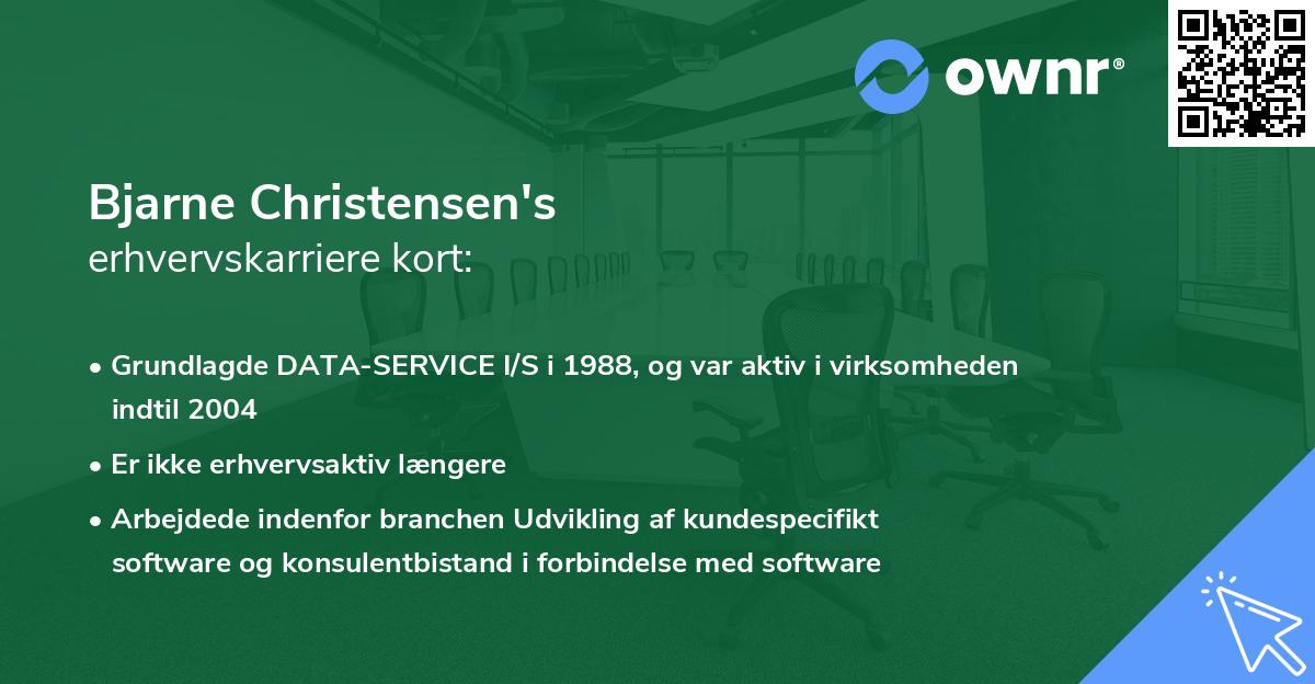 Bjarne Christensen har 0 erhvervsroller » Er bosat i Danmark - ownr®