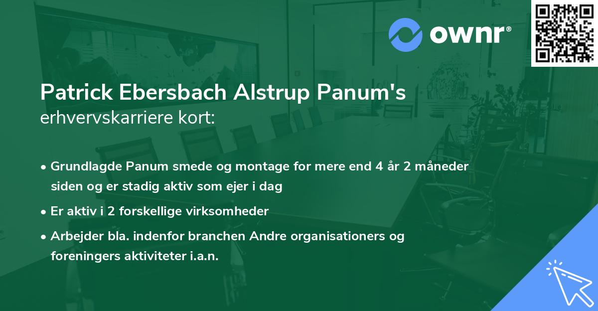 Patrick Ebersbach Sølvskov Panum har 2 erhvervsroller » Er bosat i ...