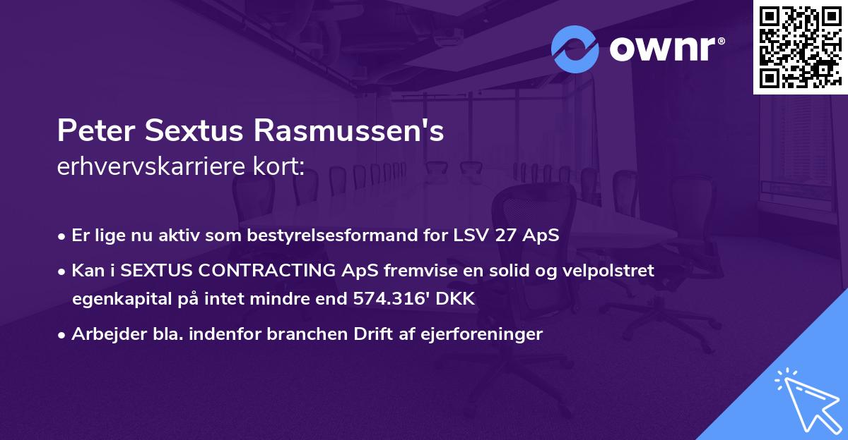 Peter Sextus Rasmussen har 117 erhvervsroller » Er bosat i Danmark - ownr®
