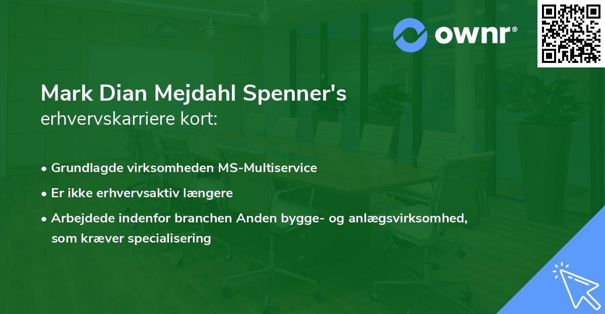 Mark Dian Mejdahl Spenner har 0 erhvervsroller » Er bosat i Ø. Kippinge ...