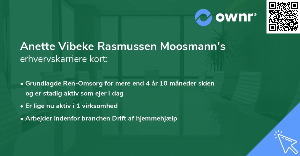 Anette Vibeke Rasmussen Moosmann har 1 erhvervsrolle » Er bosat i ...