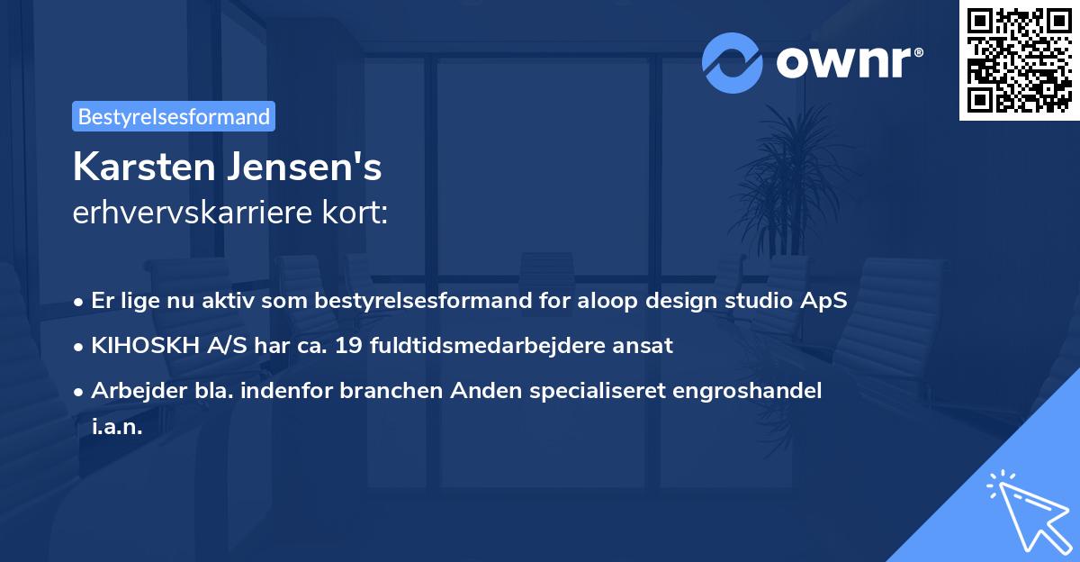 Karsten Jensen har 20 erhvervsroller » Er bosat i Danmark - ownr®