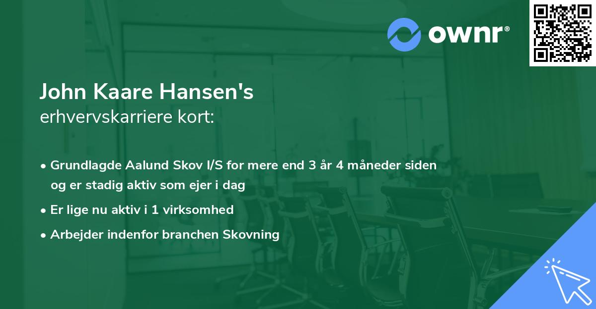 John Kaare Hansen har 1 erhvervsrolle » Er bosat i V Hæsinge - ownr®