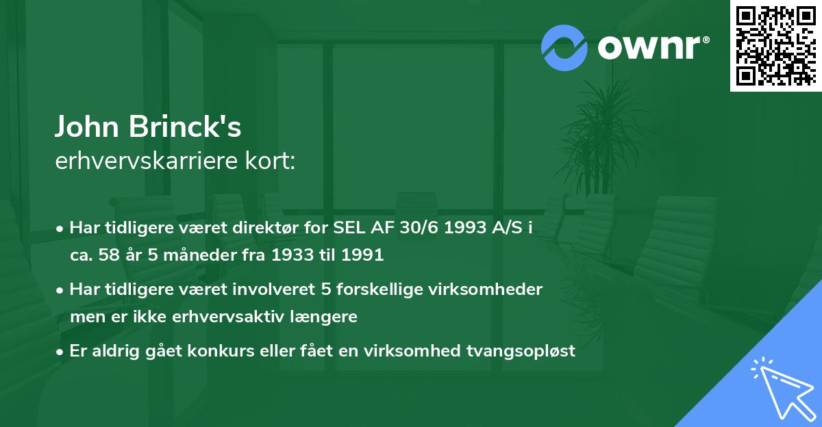John Brinck har 0 erhvervsroller - ownr®