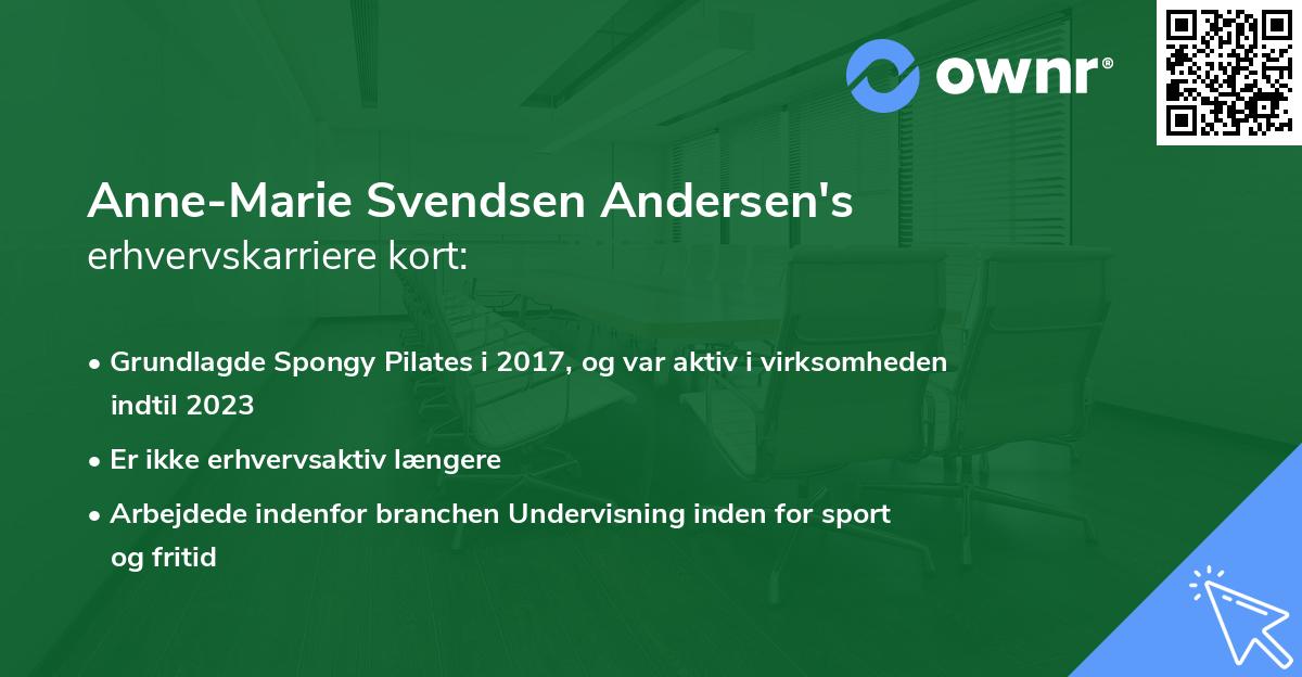 Anne-Marie Svendsen Andersen har 0 erhvervsroller » Er bosat i Danmark ...