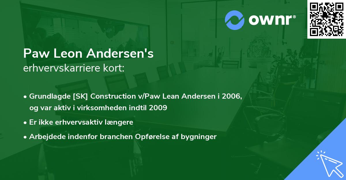 Paw Leon Andersen har 0 erhvervsroller » Er bosat i Danmark - ownr®