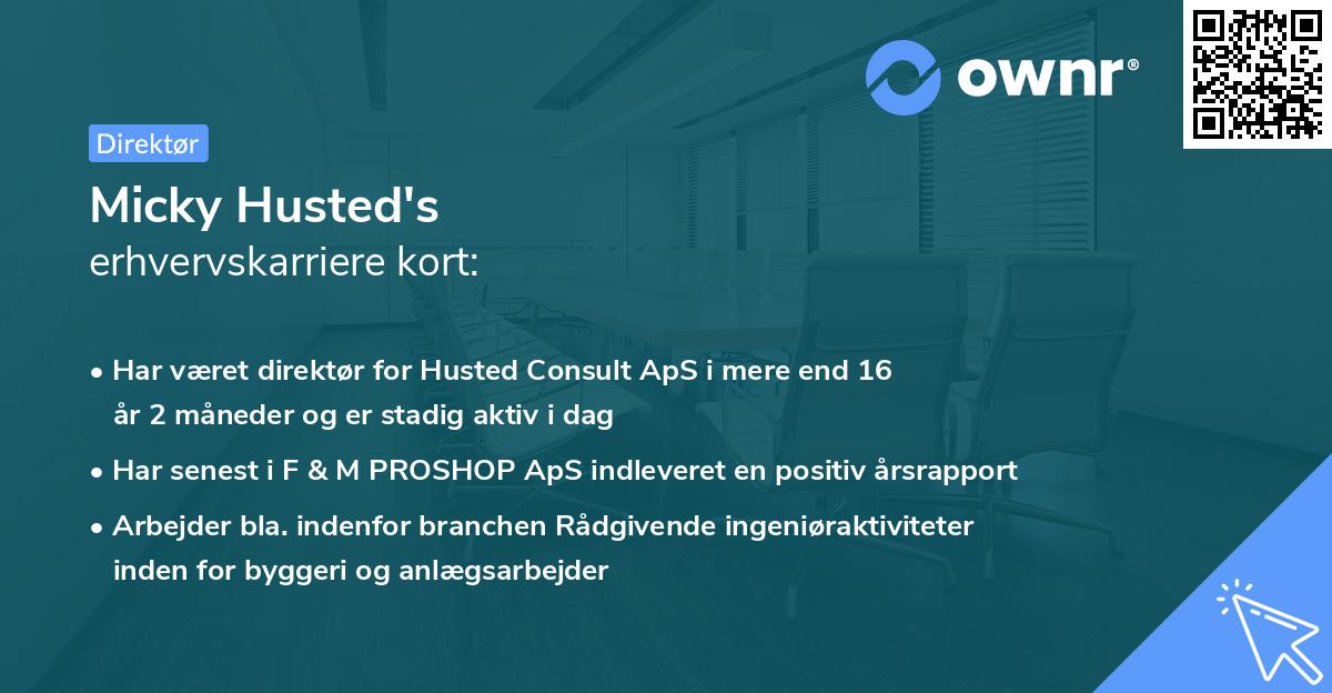 Micky Husted Andersen har 4 erhvervsroller » Er bosat i Lumby - ownr®
