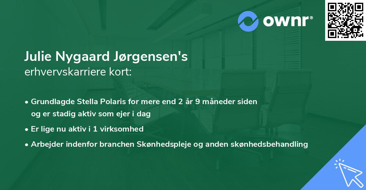 Julie Nygaard Jørgensen har 1 erhvervsrolle » Er bosat i Danmark - ownr®