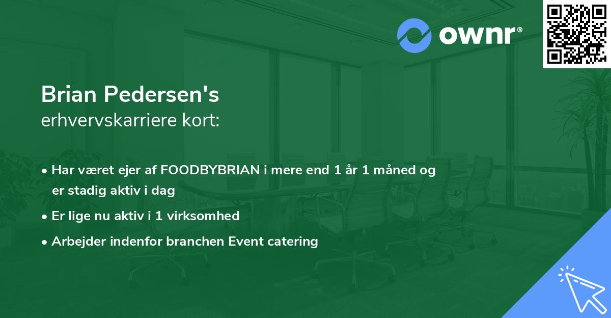 Brian Pedersen har 0 erhvervsroller » Er bosat i Danmark - ownr®