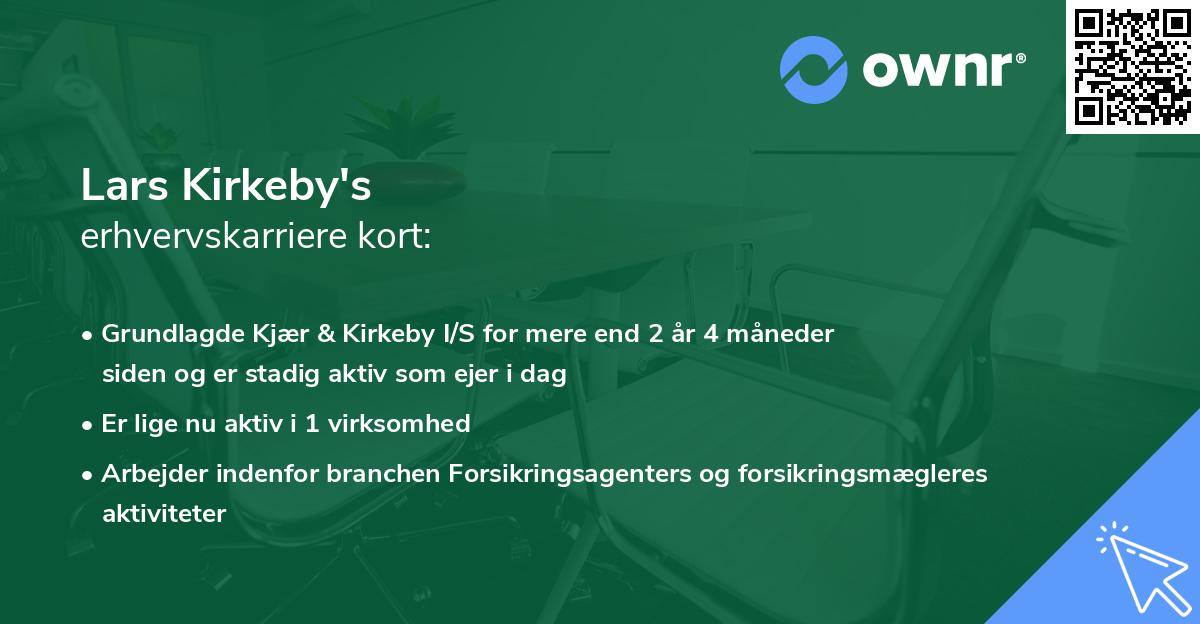Lars Kirkeby har 1 erhvervsrolle » Er bosat i Danmark - ownr®