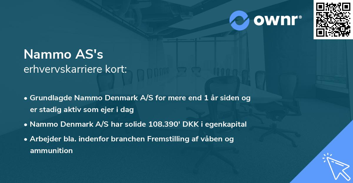 Nammo AS har 2 erhvervsroller » Er bosat i udlandet - ownr®