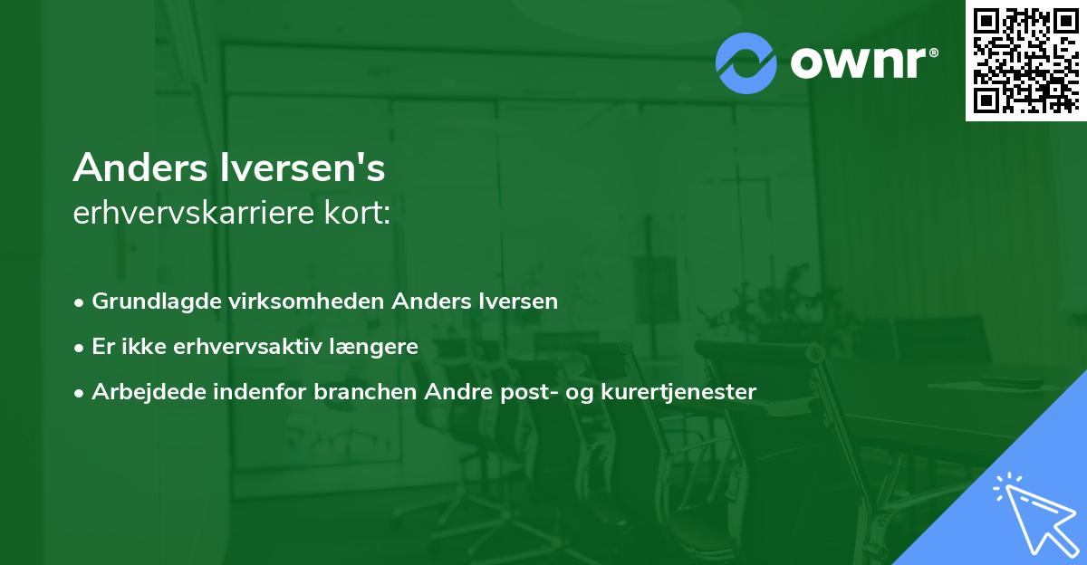 Anders Iversen har 0 erhvervsroller » Er bosat i Danmark - ownr®
