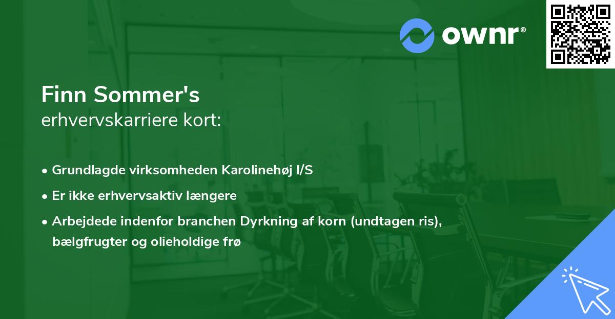 Finn Sommer har 0 erhvervsroller » Er bosat i Danmark - ownr®