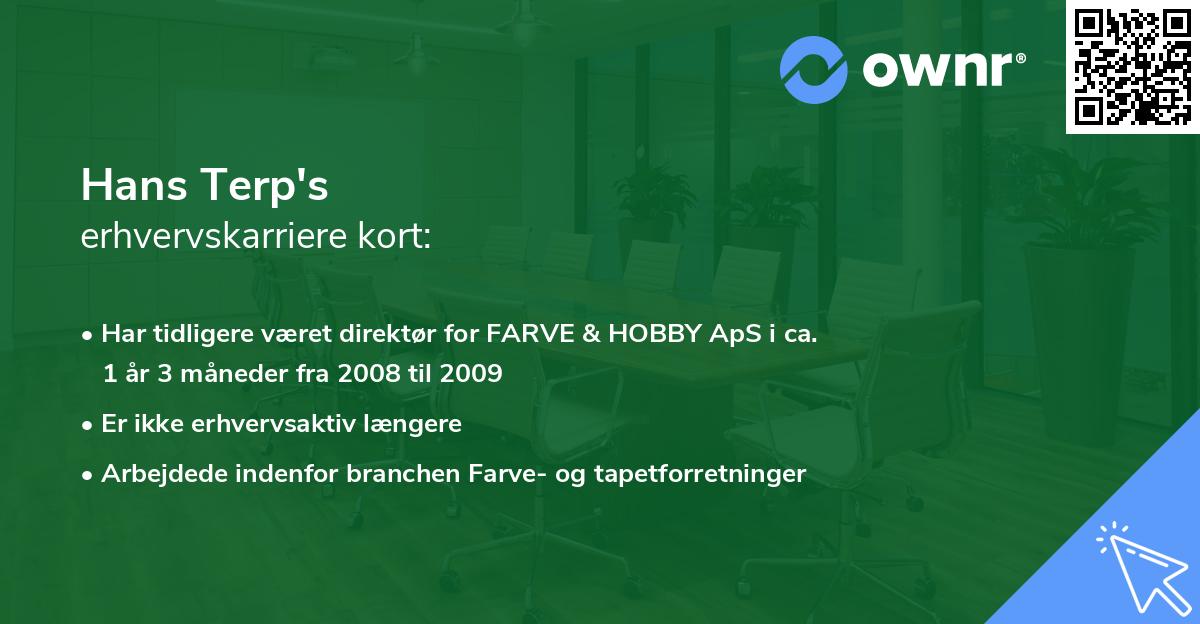 Hans Terp har 0 erhvervsroller » Er bosat i Danmark - ownr®