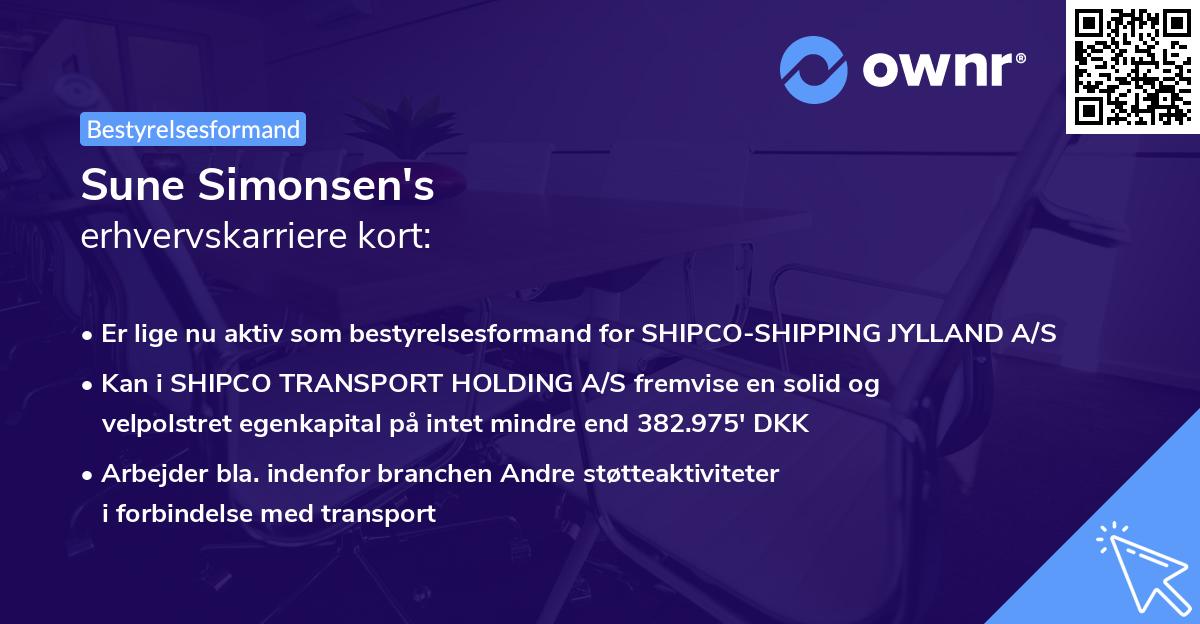 Sune Simonsen har 43 erhvervsroller » Er bosat i Danmark - ownr®