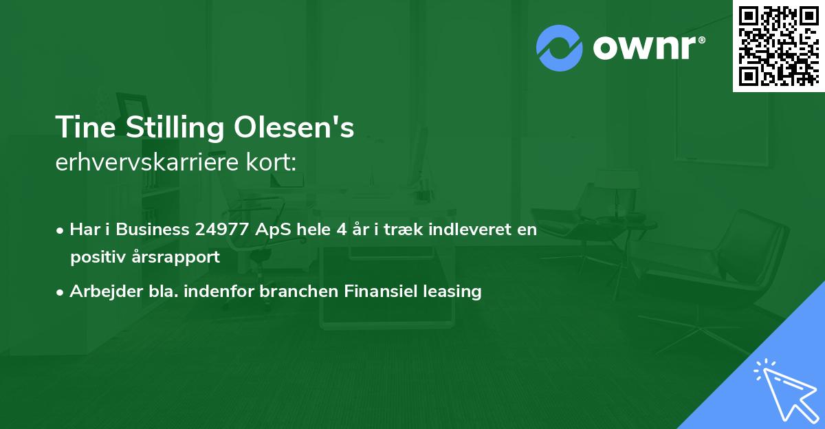 Tine Stilling Olesen har 0 erhvervsroller » Er bosat i Danmark - ownr®