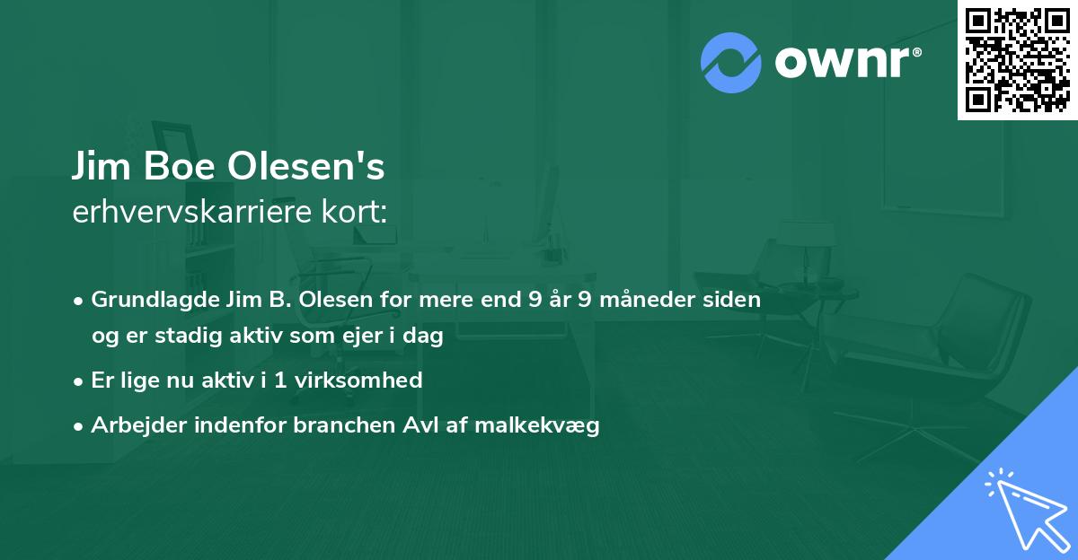 Jim Boe Olesen har 1 erhvervsrolle » Er bosat i Favrholt - ownr®